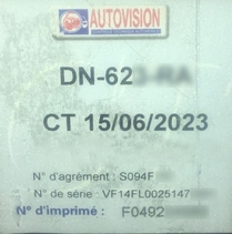 La vignette du contrôle technique – Code en Poche